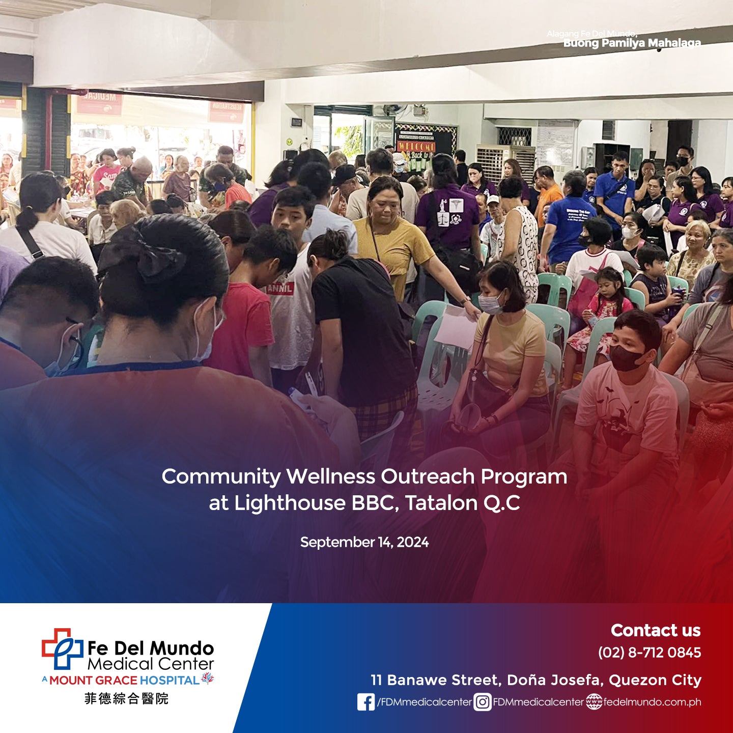 Community Wellness Outreach Program at Lighthouse BBC – Fe Del Mundo ...